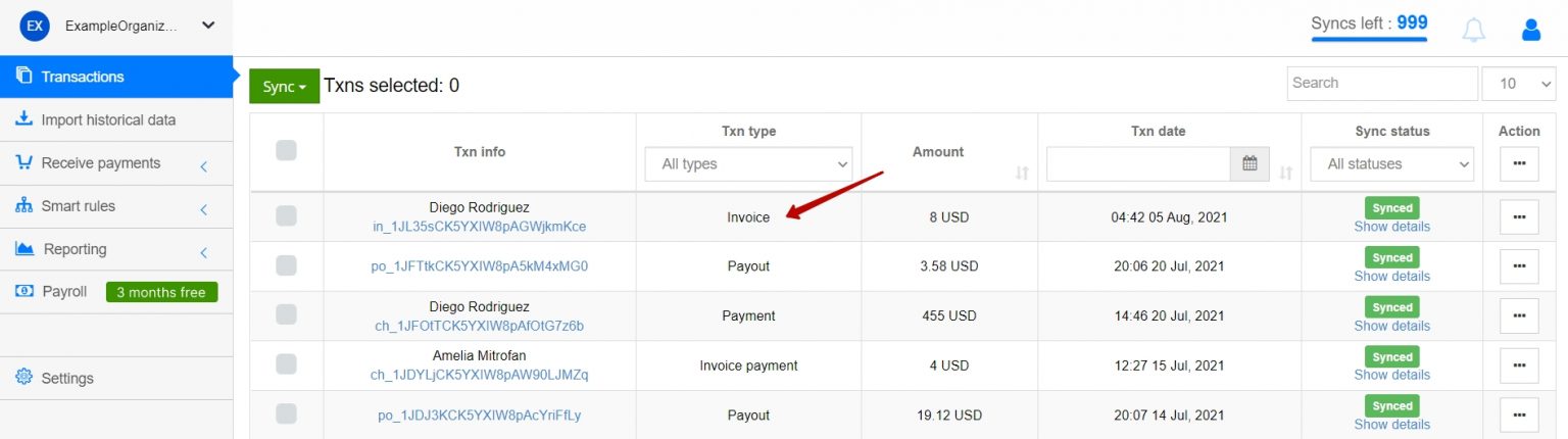 How to sync unpaid invoices from Stripe with Synder - Knowledge Base