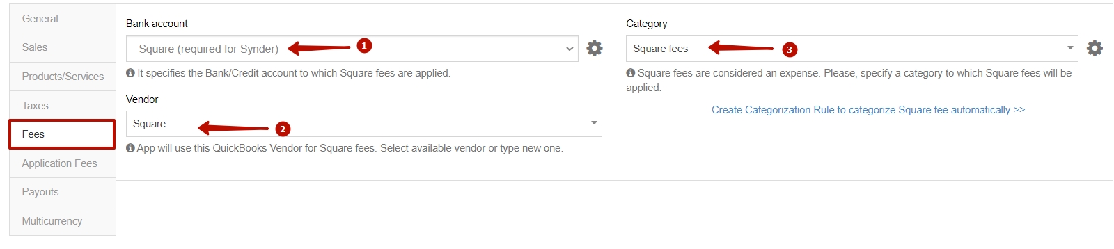 Customize Settings for Square Accounting Integration