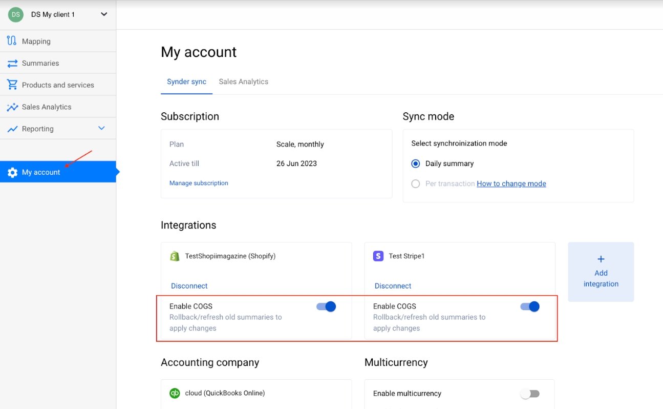 Synder Daily Summaries and COGS Tracking - Synder Knowledge Base
