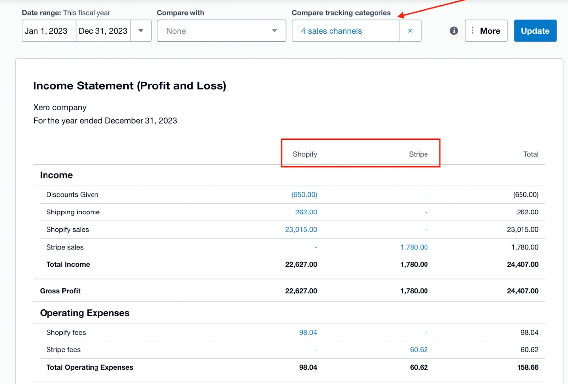 How to Use Xero Tracking Categories in Synder Summary