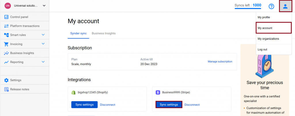 Syncing Stripe Invoice Statuses with Synder - Synder Knowledge Base