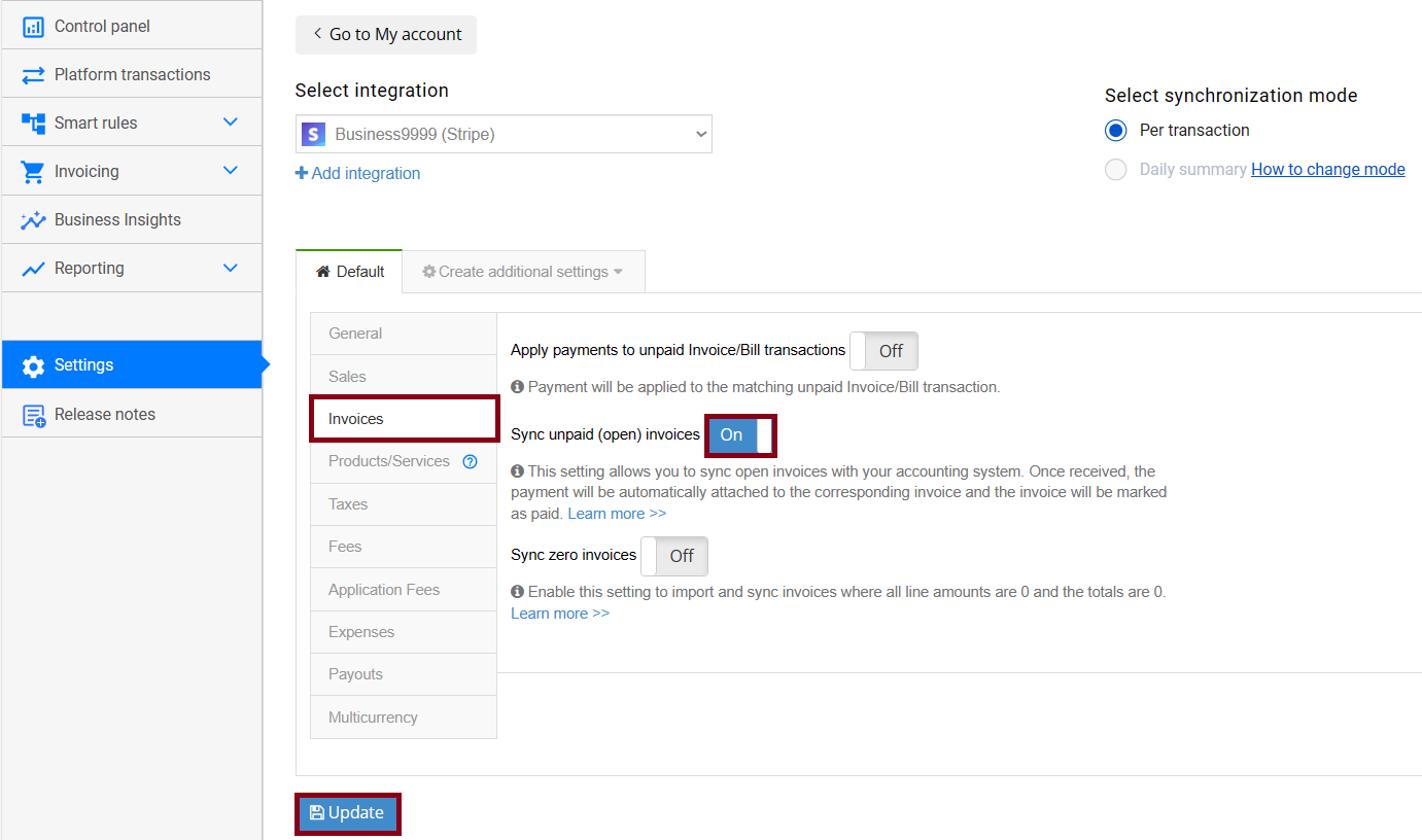 Syncing Stripe Invoice Statuses with Synder - Synder Knowledge Base