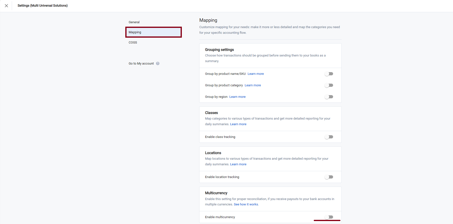 Multicurrency Sync for Daily Summary - Synder Knowledge Base