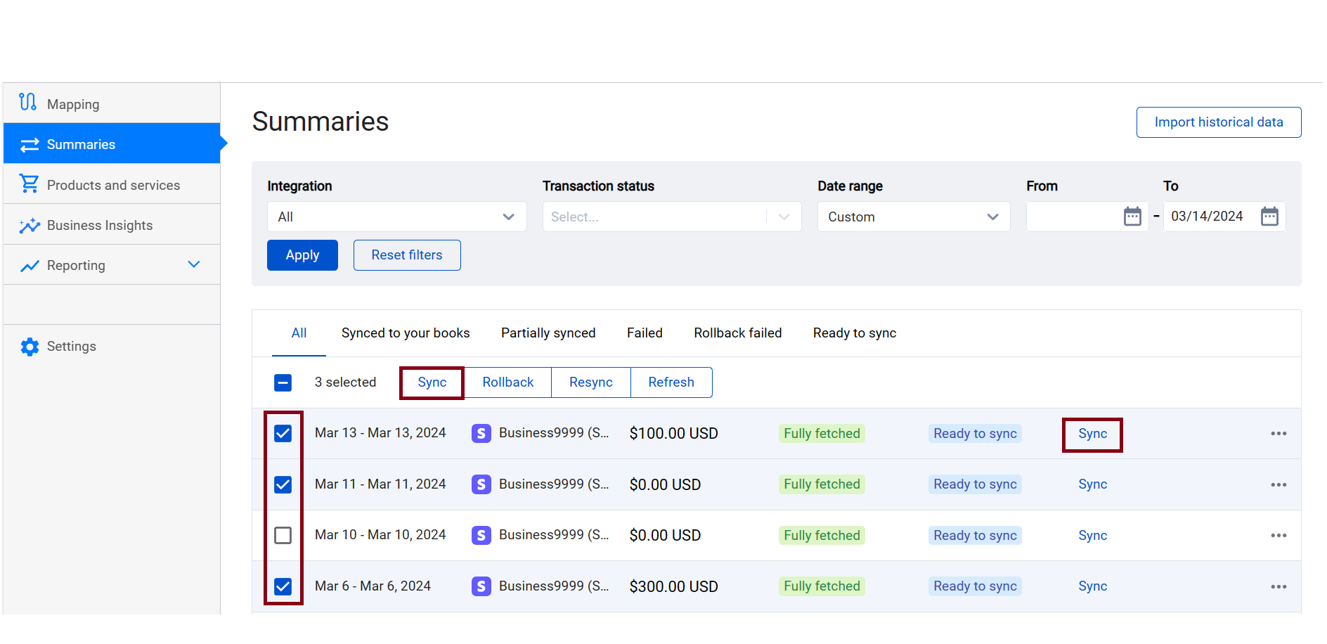 Multicurrency Sync for Daily Summary - Synder