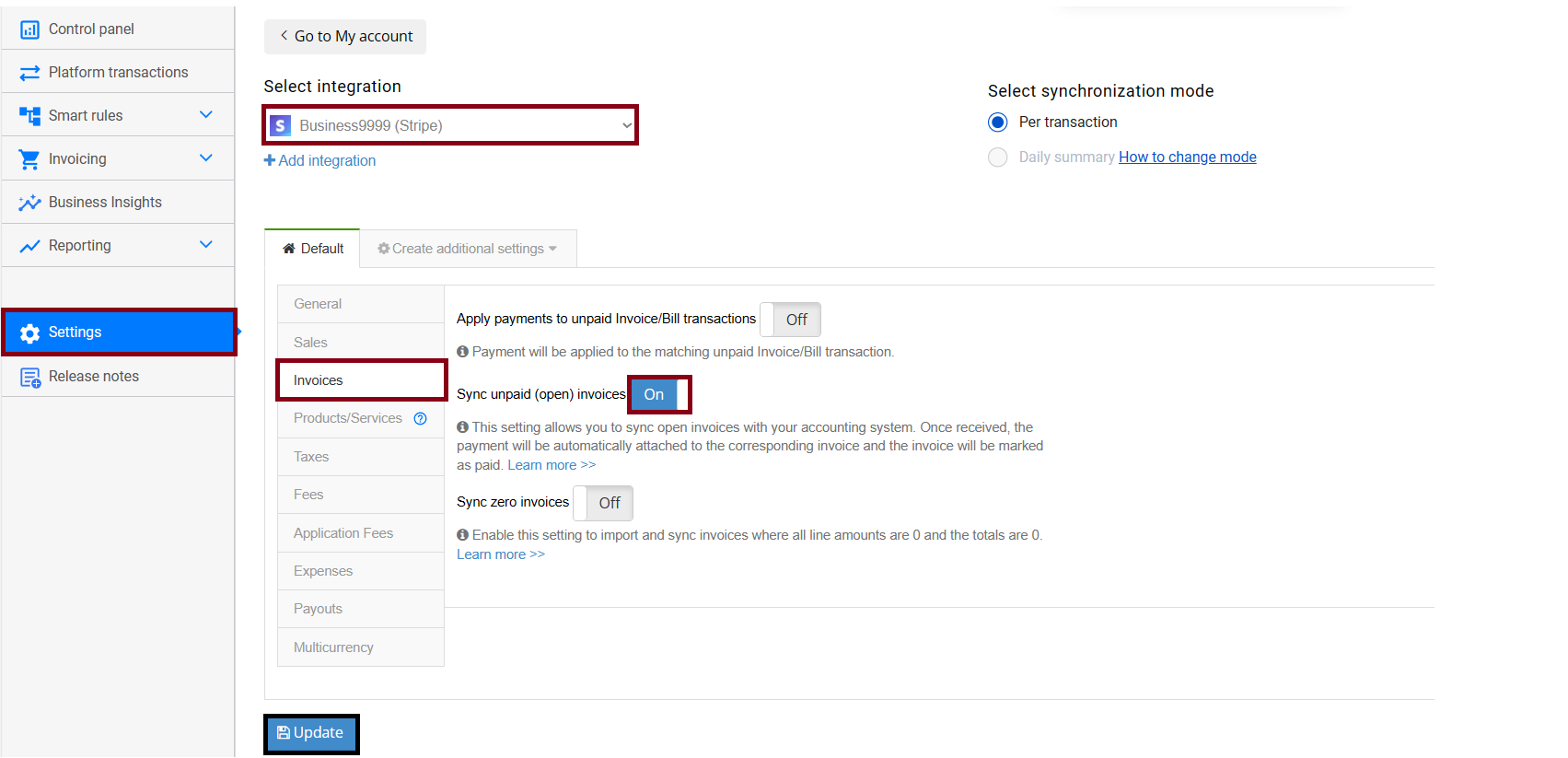 Syncing Stripe Invoice Statuses with Synder - Synder Knowledge Base