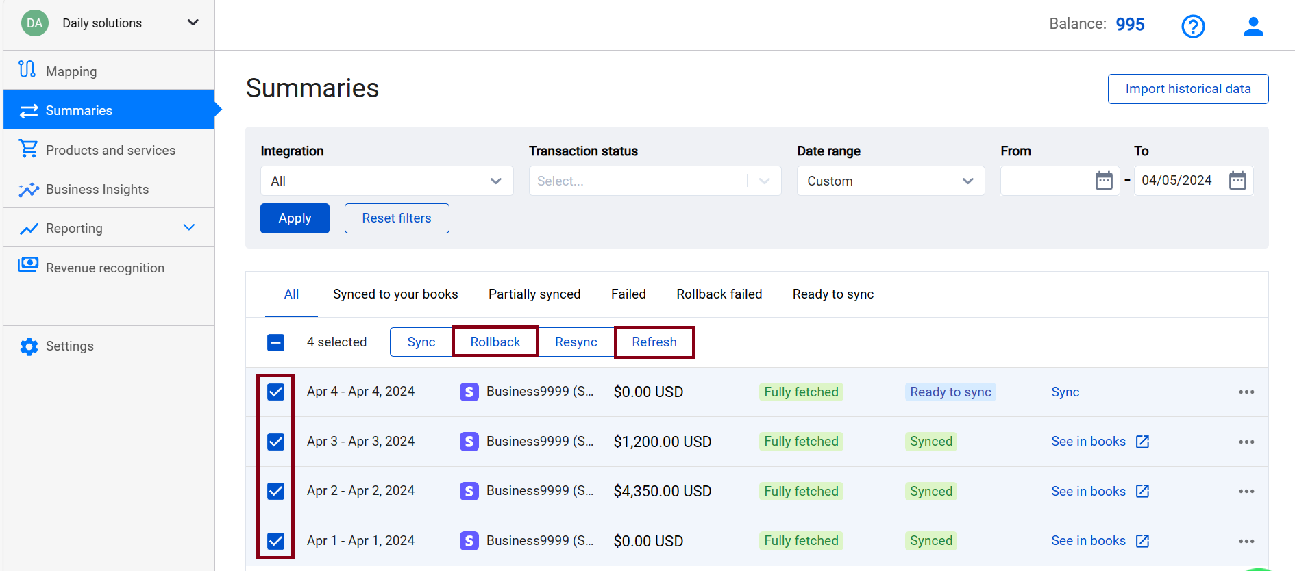 How Summary Sync Works - Synder