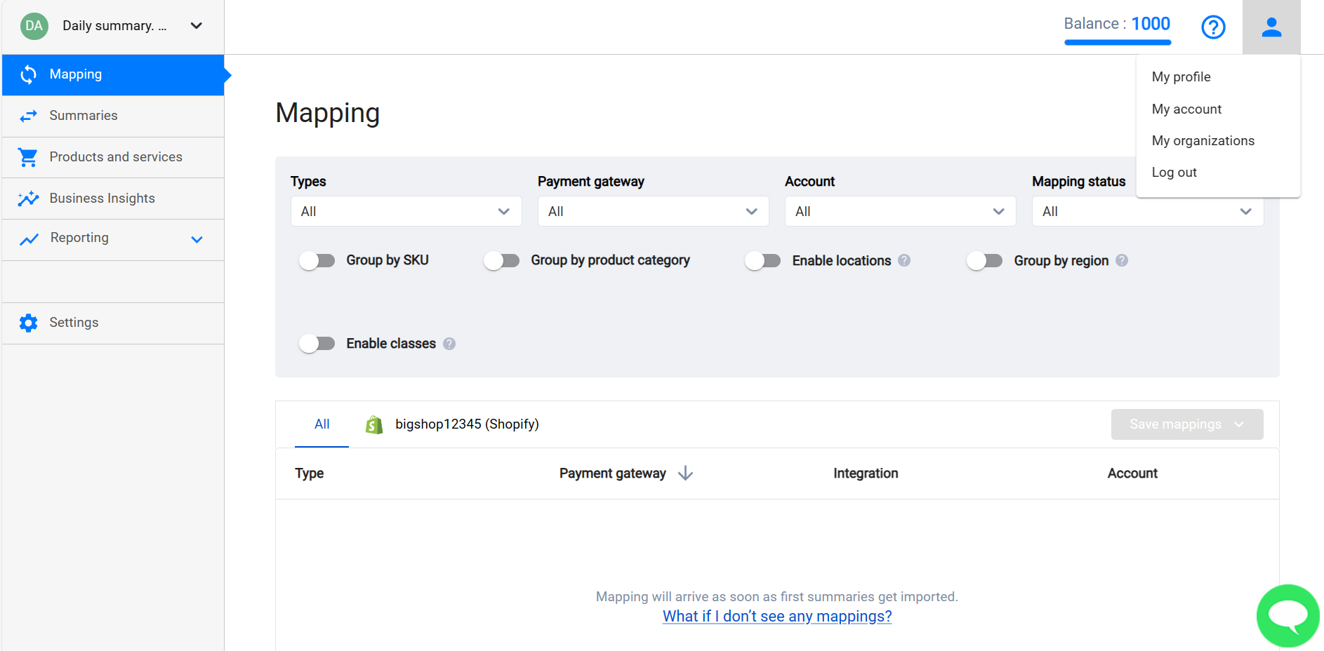 Summary sync: why is my mapping empty? - Synder