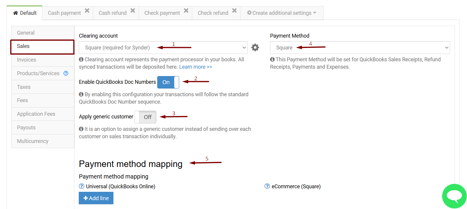 Customize Settings for Square Accounting Integration