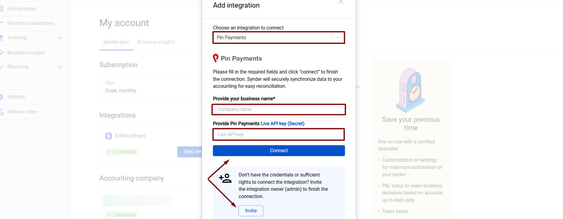 How to connect Pin Payments to QuickBooks Online - Synder