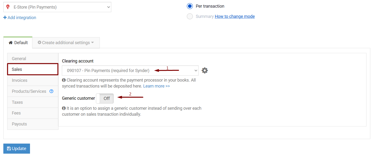 Customize Pin Payments Settings - Synder Knowledge Base