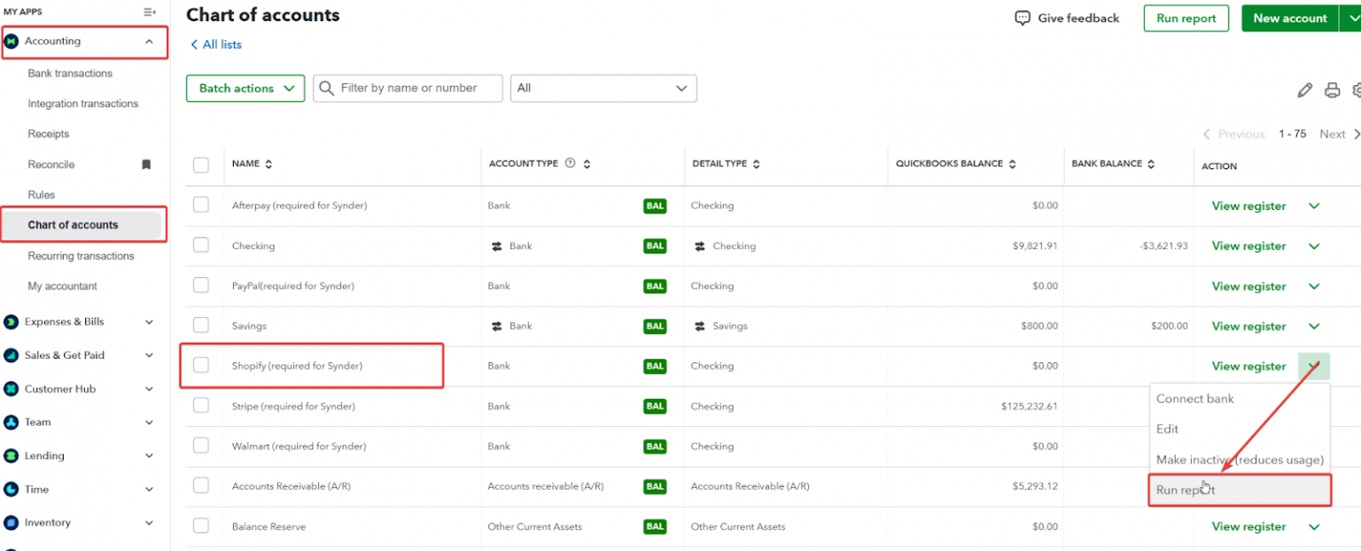 How To Download the Clearing Account Report From QuickBooks Online - Synder